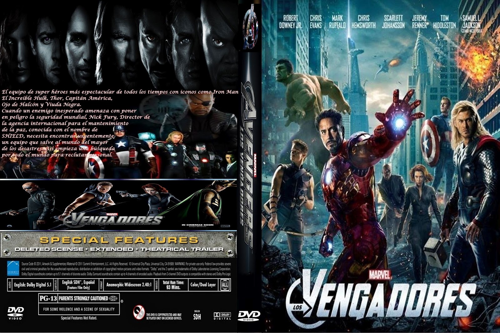 caratulas de peliculas: LOS VENGADORES